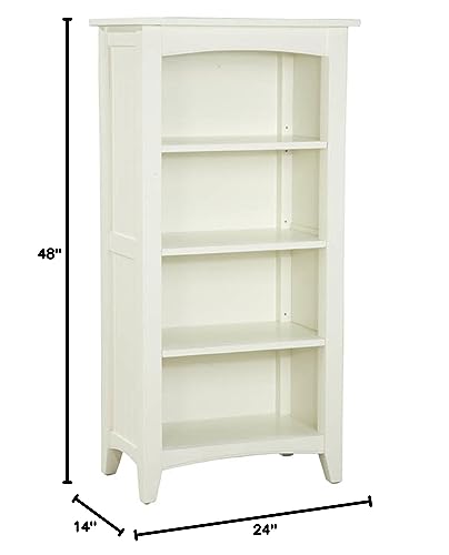 Alaterre Shaker Cottage Bookcase, Four Shelf, Ivory