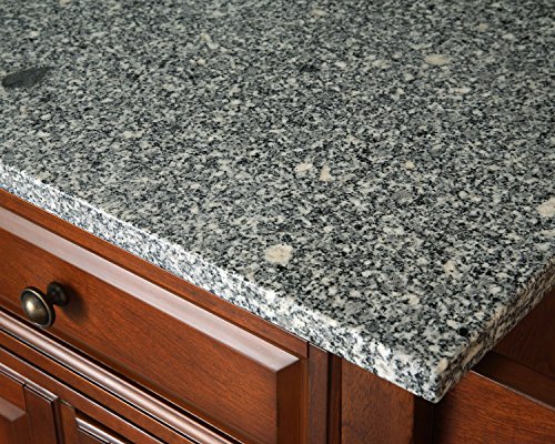 Crosley Furniture Alexandria Kitchen Island with Solid Grey Granite Top, Classic Cherry