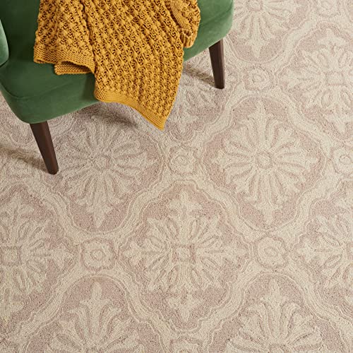 SAFAVIEH Easy Care Collection 3' x 5' Cream EZC122B Hand-Hooked Trellis Area Rug