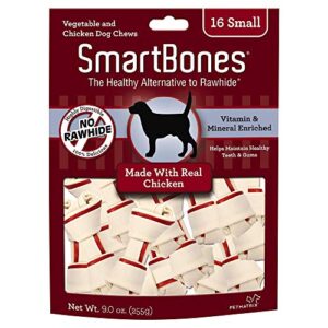 smartbones chicken dog chew, mini, 16 pieces/pack