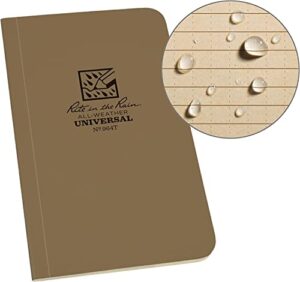 rite in the rain field flex memo book tan, 6 x 3.5 x 0.25