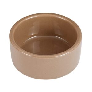 kaytee stoneware ceramic pet hamster bowl, brown, 3-inch