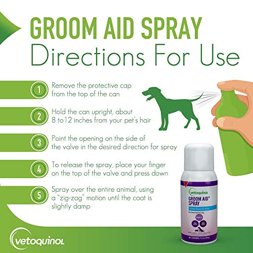 Vetoquinol Groom-Aid Detangler & Deodorizer Spray for Dogs & Cats, 7oz