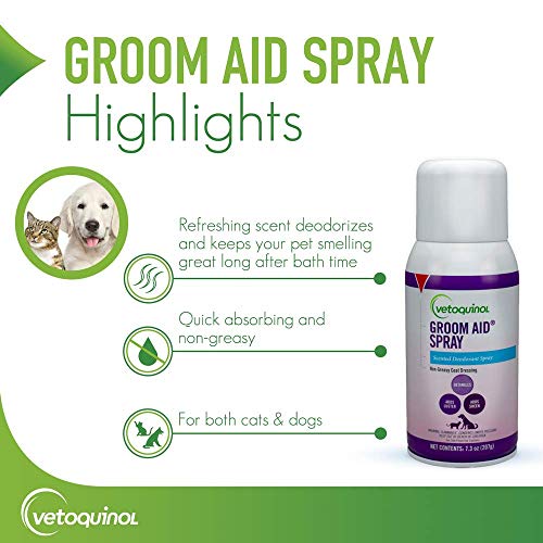 Vetoquinol Groom-Aid Detangler & Deodorizer Spray for Dogs & Cats, 7oz