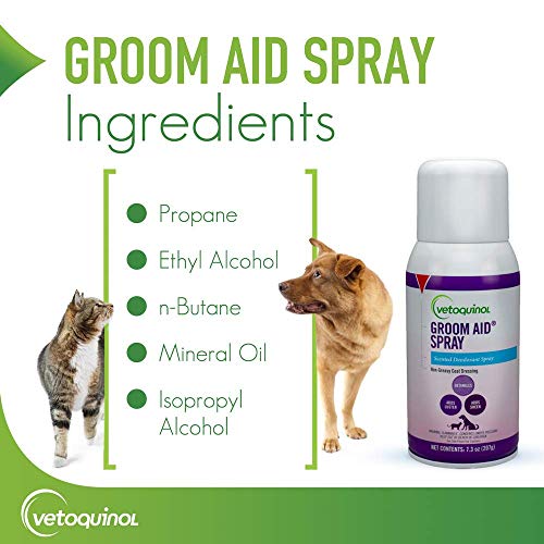 Vetoquinol Groom-Aid Detangler & Deodorizer Spray for Dogs & Cats, 7oz