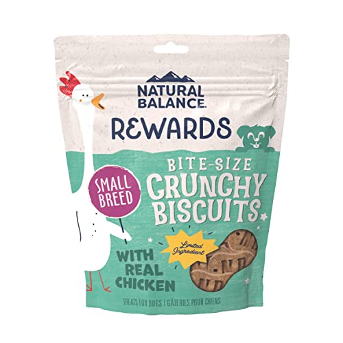 Natural Balance Limited Ingredient Original Biscuits | Chicken & Sweet Potato Grain-Free Dog Treats for Small-Breed Adult Dogs | 8-oz. Pouch