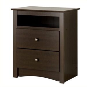 sonoma nightstand with open shelf, espresso