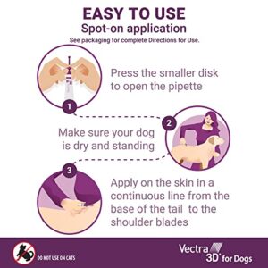 Vectra 3D for Dogs Flea, Tick & Mosquito Treatment & Prevention for Medium Dogs (21 – 55 lbs), 6 Month Supply