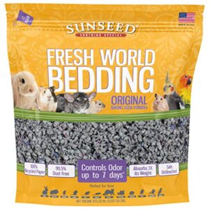 sunseed 18221 fresh world bedding for small animals, original gray - 975 cubic inch