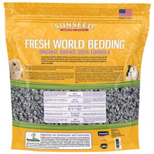 Sunseed 18221 Fresh World Bedding for Small Animals, Original Gray - 975 Cubic Inch