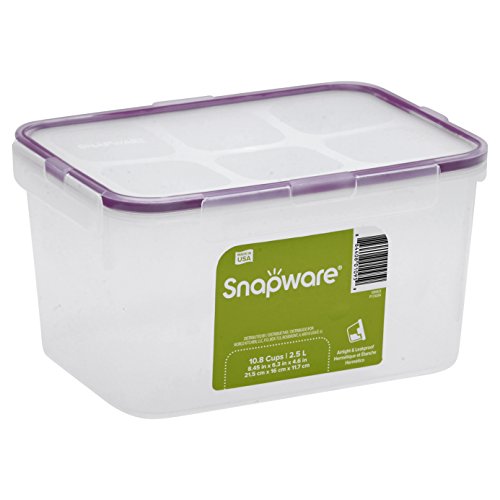 Snapware 10.8-Cup Airtight Rectangle Food Storage Container, Plastic