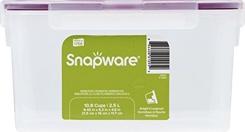 Snapware 10.8-Cup Airtight Rectangle Food Storage Container, Plastic