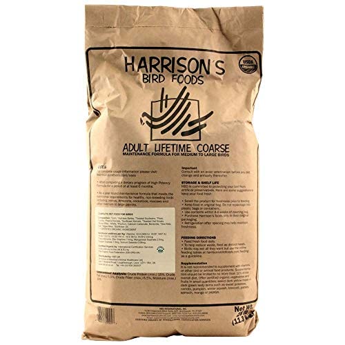 Harrison's Bird Foods Adult Lifetime Coarse 25lb Certified Organic Formula