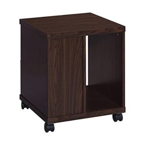 Coaster Furniture Coaster Contemporary Medium Oak Peel 2 Drawer Computer Stand 17.75" D x 17.75" W x 22.62" H 800832