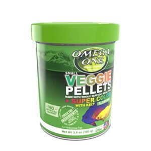 Omega One Super Color Veggie Kelp 3mm Floating Pellets, 3.5 oz Container