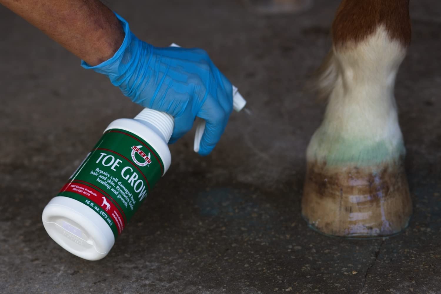 SBS EQUINE Item 416 Toe Grow Hoof Repair Spray, One Size