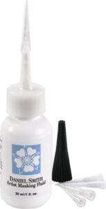 daniel smith 1oz bottle with 5 applicator tips, artist masking fluid, 284075001 , white