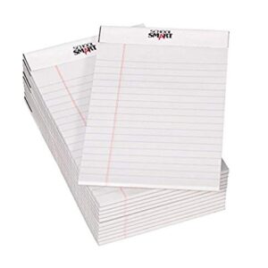 School Smart Junior Legal Pad, 5 x 8 Inches, 50 Sheets Each, White, Pack of 12 - 027445