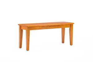 boraam shaker bench, oak 15 x 44 x 18