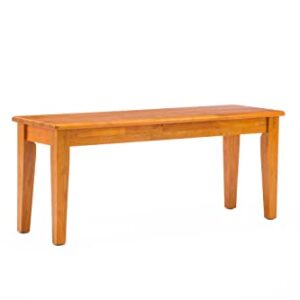 Boraam Shaker Bench, Oak 15 x 44 x 18