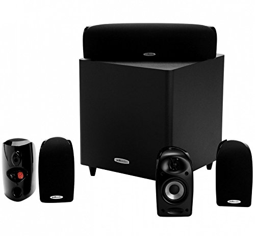 Polk Audio Blackstone TL1600 Compact Home Theater System, Total 6 Items - 4 TL1 Satellite Speakers, 1 Center Channel & an 8" Powered Subwoofer, Bass Port, Detachable Grilles Included