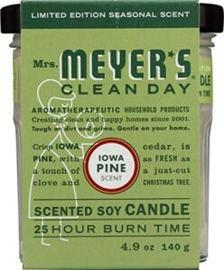 mrs. meyers clean day candle - iowa pine, 4.90-ounce (pack of 2)