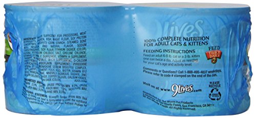 9Lives Hearty Cuts With Real Chicken & Fish In Gravy Wet Cat Food, 5.5 Ounce Cans (Pack of 24)