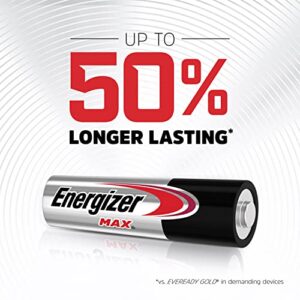 Energizer AA Batteries, Max Double A Battery Alkaline, 4 Count