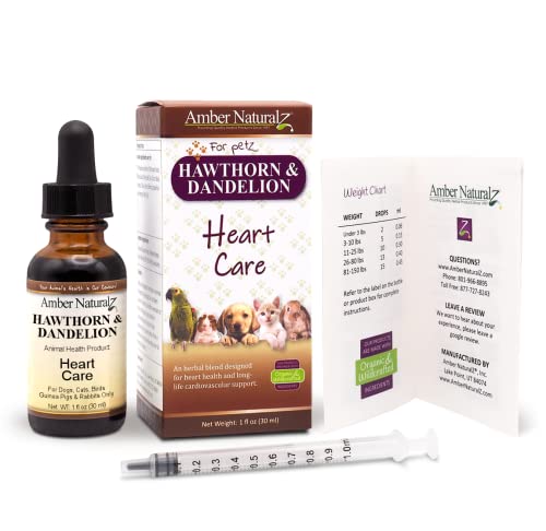 AMBER NATURALZ - Hawthorn & Dandelion - Heart Care - for Petz - 1 Ounce