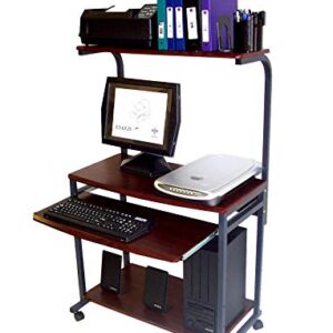 Compact Mobile Computer Desk w/ Printer Shlf; 18" D 32" W S7801