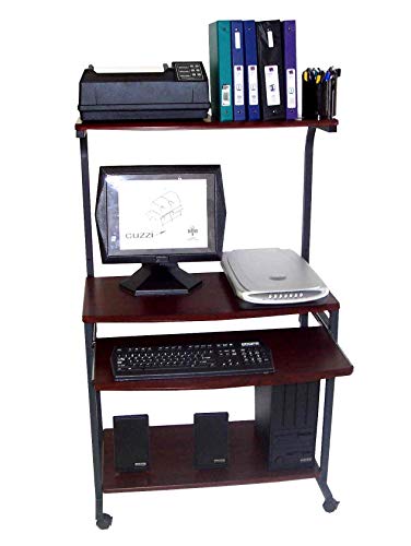 Compact Mobile Computer Desk w/ Printer Shlf; 18" D 32" W S7801