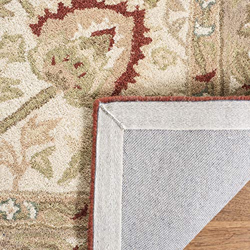 SAFAVIEH Anatolia Collection Runner Rug - 2'3" x 10', Beige & Rust, Handmade Traditional Oriental Wool, Ideal for High Traffic Areas in Living Room, Bedroom (AN512E)