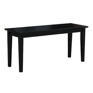 international concepts shaker styled bench rta, black