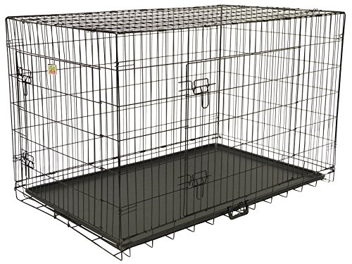 Go Pet Club 42-Inch Two Door Folding Metal Cage with Divider