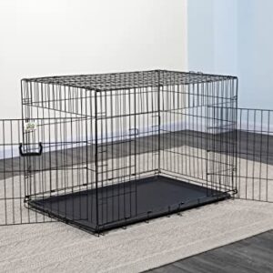 Go Pet Club 42-Inch Two Door Folding Metal Cage with Divider