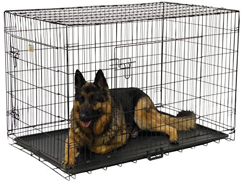 Go Pet Club 42-Inch Two Door Folding Metal Cage with Divider