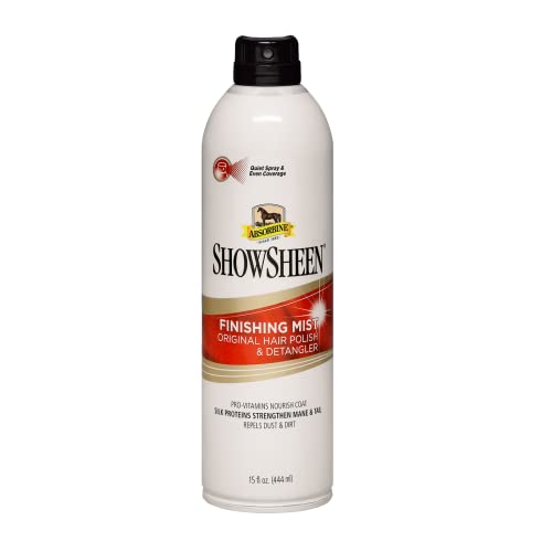 Absorbine ShowSheen Finishing Mist, Streak-Free Shine for Horses, Dogs, Livestock, 15oz