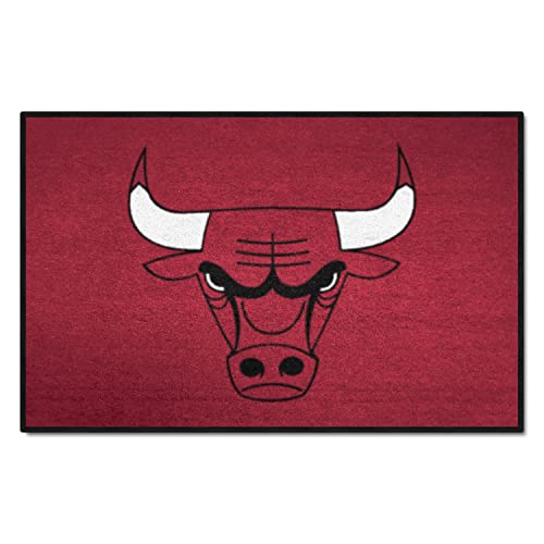 FANMATS 11902 Chicago Bulls Starter Mat Accent Rug - 19in. x 30in. | Sports Fan Home Decor Rug and Tailgating Mat