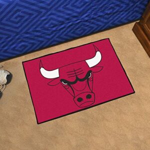 FANMATS 11902 Chicago Bulls Starter Mat Accent Rug - 19in. x 30in. | Sports Fan Home Decor Rug and Tailgating Mat