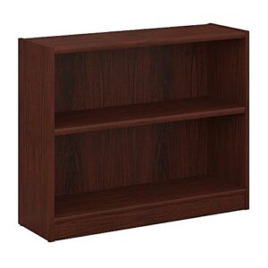 bush furniture universal small 2 shelf bookcase, vogue cherry