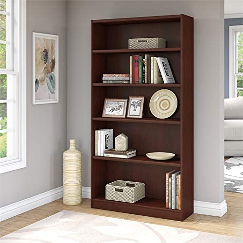 Bush Furniture Universal 5 Shelf Bookcase in Vogue Cherry