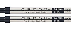 Cross Rollerball Gel Ink Refill for Selectip Pens, Medium, 8523-2 – Black (Pack of 2)