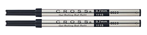 Cross Rollerball Gel Ink Refill for Selectip Pens, Medium, 8523-2 – Black (Pack of 2)