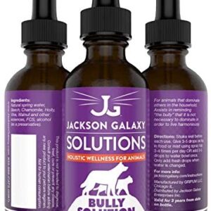 Jackson Galaxy: Bully Solution (2 oz.) - Pet Solution - Promotes Relaxation and Calmness - Can Support Bullying and Dominance - All-Natural Formula - Reiki Energy