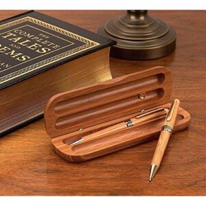 Alex Navarre Durable Executive Bamboo Ballpoint Pen and Pencil Set with Bamboo Storage Case, 3 pieces