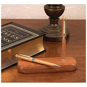 Alex Navarre Durable Executive Bamboo Ballpoint Pen and Pencil Set with Bamboo Storage Case, 3 pieces