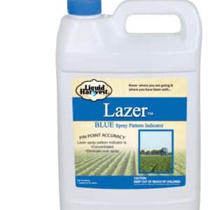 Liquid Harvest Lazer Blue Concentrated Spray Pattern Indicator - 1 Gallon (128 Ounces) - Perfect Weed Spray Dye, Herbicide Dye, Fertilizer Marking Dye, Turf Mark and Blue Herbicide Marker