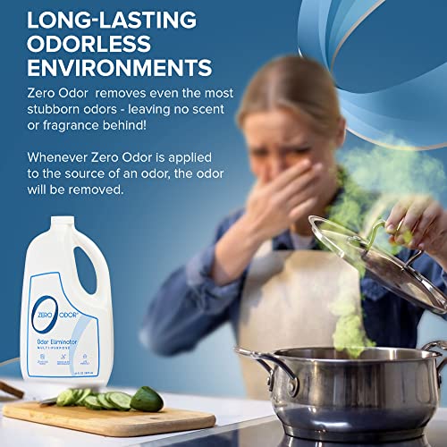 Zero Odor – Multi-Purpose Odor Eliminator - Eliminate Air & Surface Odor – Patented Technology Best for Bathroom, Kitchen, Fabrics, Closet- Smell Great Again, 64oz Refill, 2-Pack