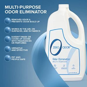 Zero Odor – Multi-Purpose Odor Eliminator - Eliminate Air & Surface Odor – Patented Technology Best for Bathroom, Kitchen, Fabrics, Closet- Smell Great Again, 64oz Refill, 2-Pack