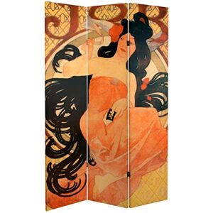 Oriental Furniture 6 ft. Tall Double Sided Confections Canvas Room Divider